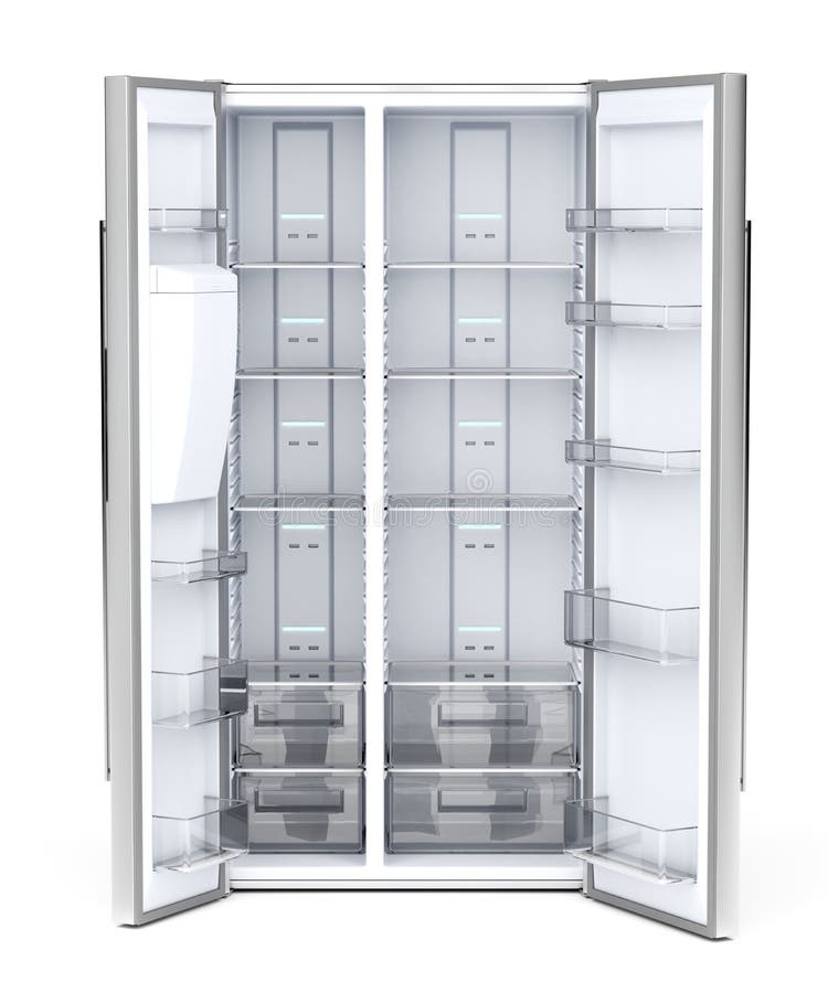 Empty fridge stock illustration. Illustration of cool - 31661623