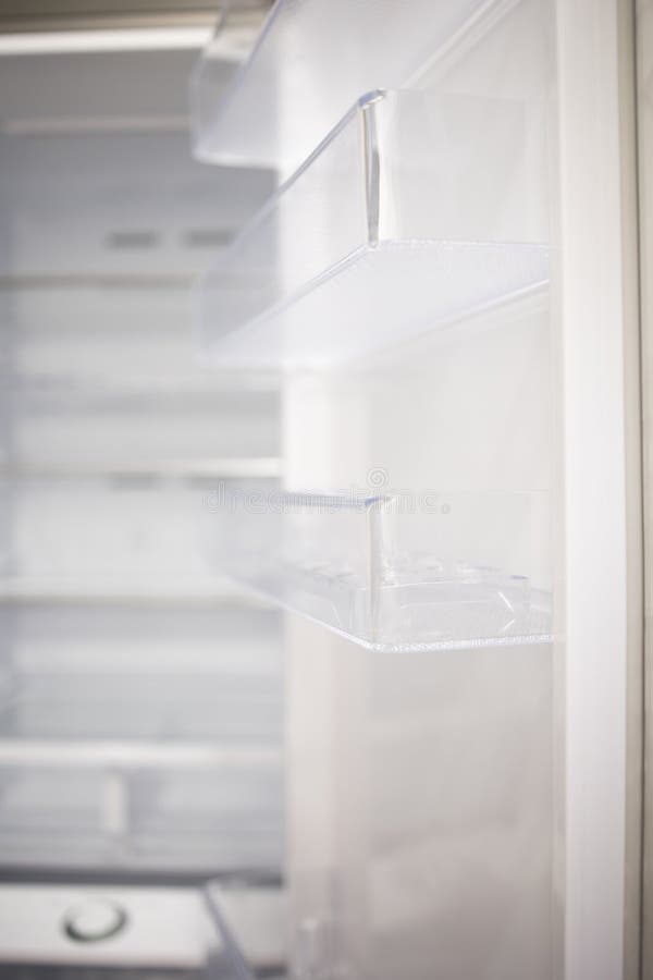 An Empty Refrigerator. Inside an Empty, Clean Refrigerator Stock Image ...
