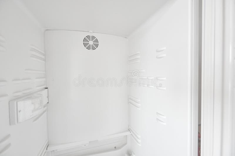 An Empty Refrigerator. Inside an Empty, Clean Refrigerator, a ...