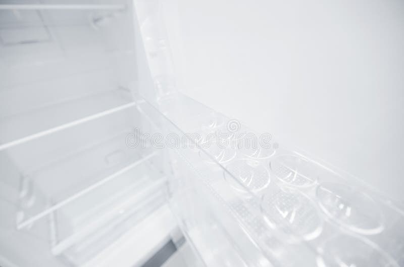 An Empty Refrigerator. Inside an Empty, Clean Refrigerator, a ...