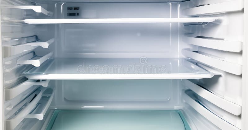 Empty Refrigerator stock illustration. Illustration of hunger - 343854411