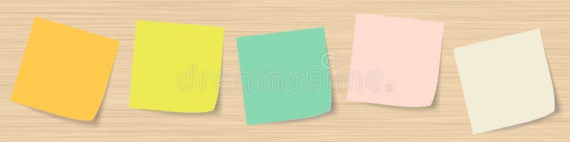 Empty Reminder Stick Notes Set. 3D Realistic Vector Illustration Stock ...