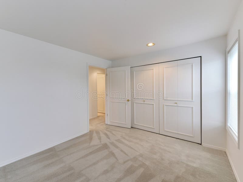 Empty Residential Bedroom Interior Stock Photo - Image of structure ...