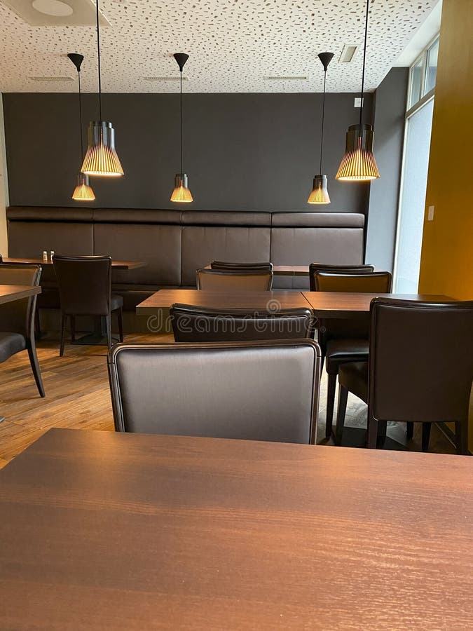 Empty Restaurant, Breakfast Area in the Hotel Cafe Stock Image - Image ...