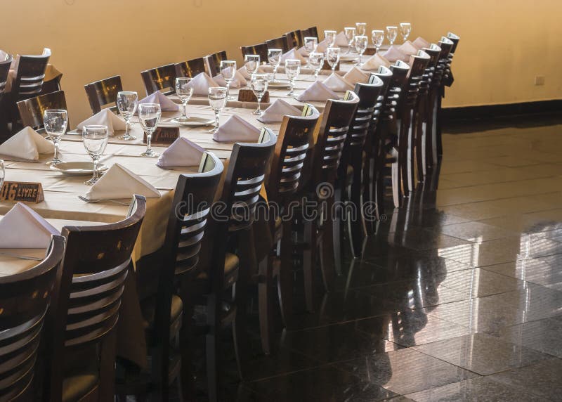Empty Restaurant Interior View Stock Photo - Image of party, interior ...