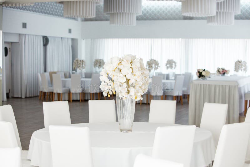 Empty Restaurant Luxury Interior. Stock Image - Image of decoration ...