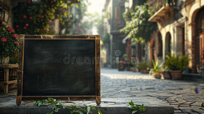 Empty Restaurant Menu Chalkboard Stand on a Street Ready To Be Filled ...