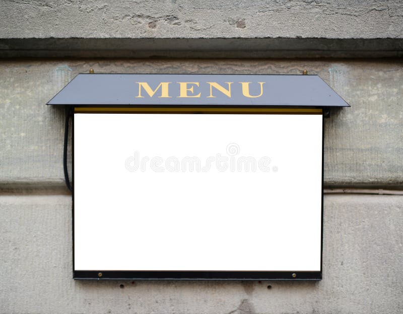 Blank Restaurant Sign