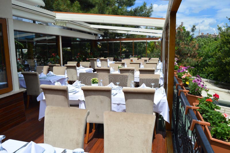Empty Restaurant, Table and Chairs Stock Photo - Image of design ...