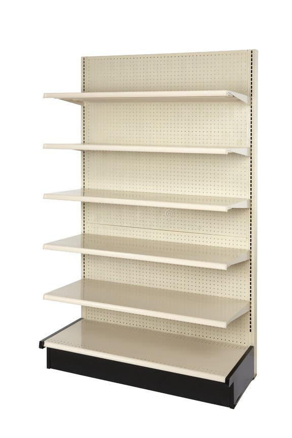 Empty Retail Store Shelf on Angle Stock Photo - Image of store, empty ...