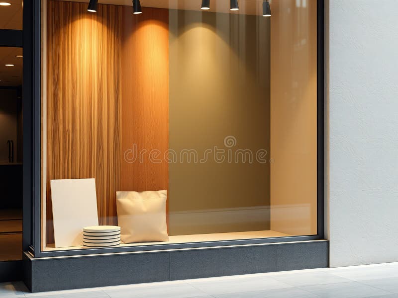 Empty Retail Window Display Mockup Design Inspiration for Modern ...