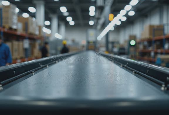 Empty Returns Conveyor in a Warehouse, Highlighting Logistics Efficiency Stock Photo - Image of ...