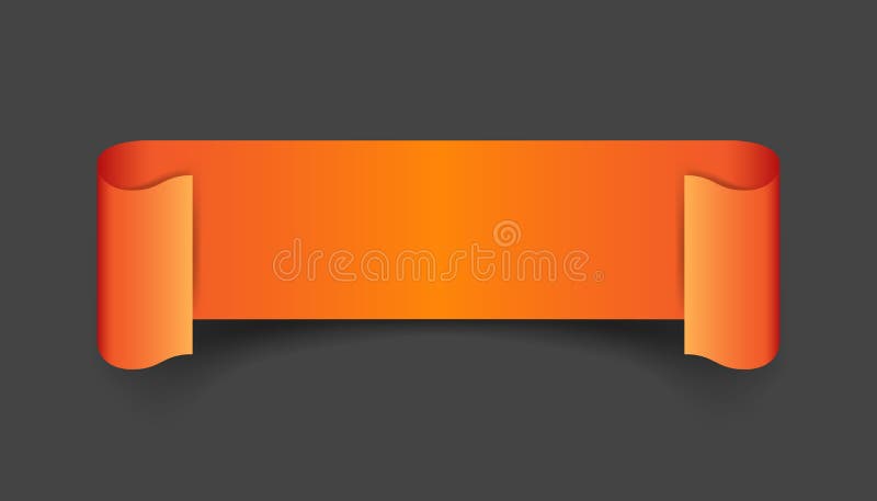 Empty Ribbon Vector Icon. Blank Sticker Label On Black Background ...