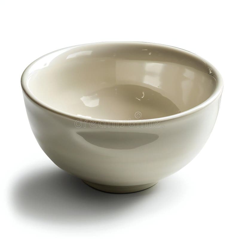 Empty Rice Bowl , Isolated on White Background , High Quality, High ...