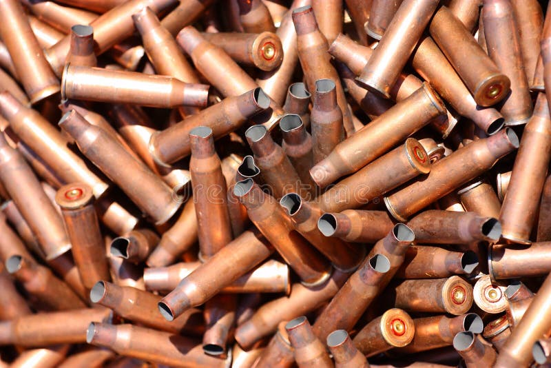 Empty Rifle Cartridge Cases (sleeves) Stock Image - Image of brass ...