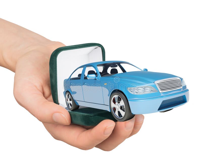 Empty Ring Box with Car in Humans Hand Stock Image - Image of precious ...