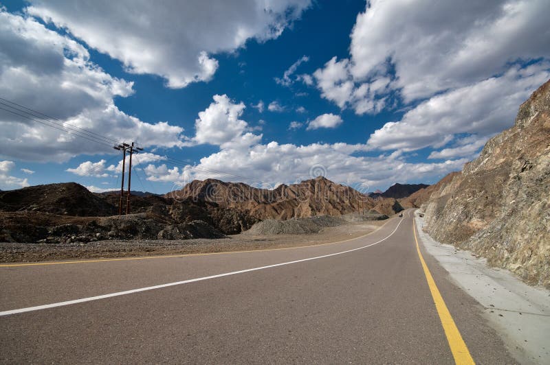 Empty Road stock image. Image of road, gulf, oman, country - 19335957