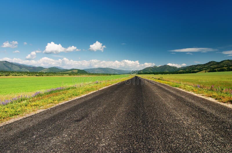 Empty road stock image. Image of vista, mountains, empty - 2216287