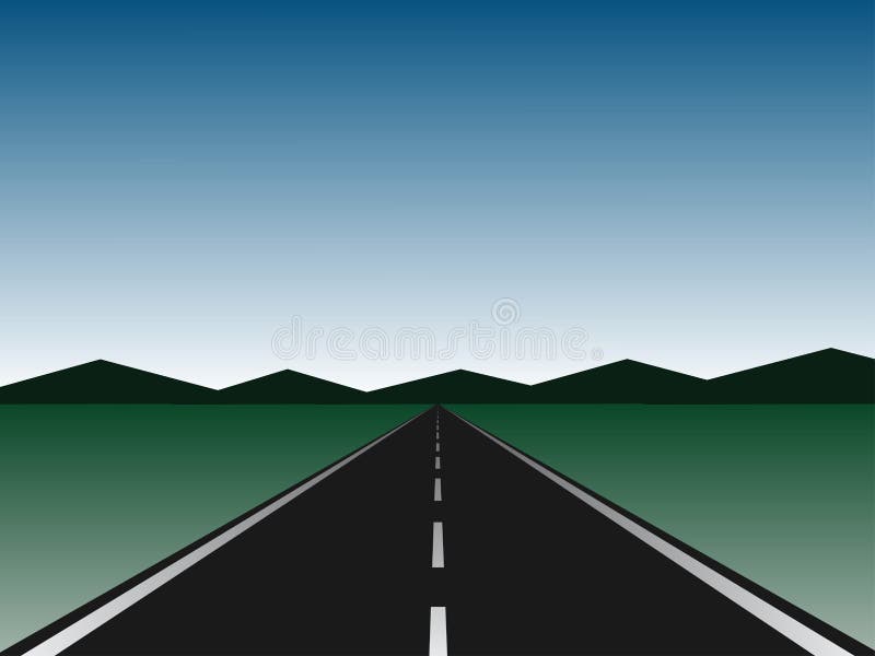 Empty road stock vector. Illustration of horizon, environment - 25590278