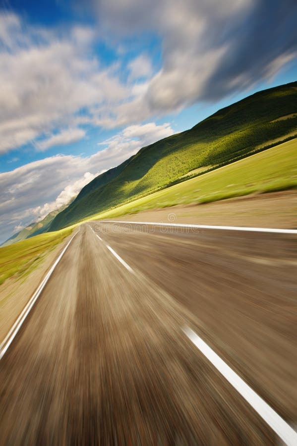 Empty road stock image. Image of nature, mountain, fast - 5727657