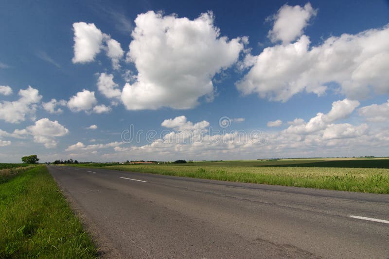 Empty road stock photo. Image of street, horizon, blue - 6157660