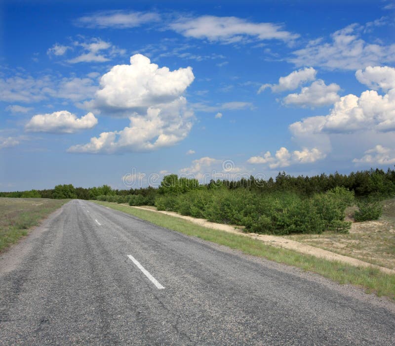 Empty road stock photo. Image of clouds, fast, movement - 9344962