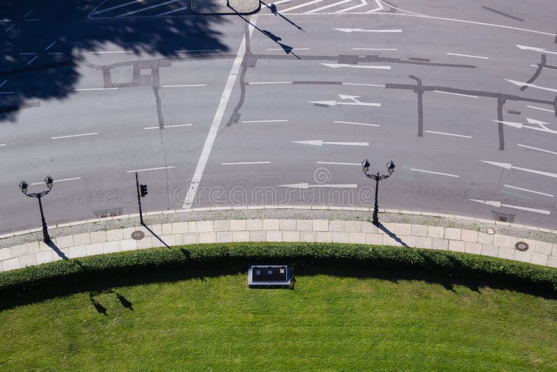 Empty road from above stock photo. Image of building - 86171924