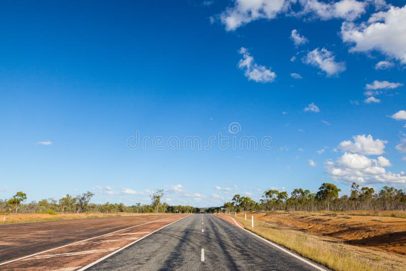 Empty Road in the Australian Outback Stock Image - Image of cumulus ...