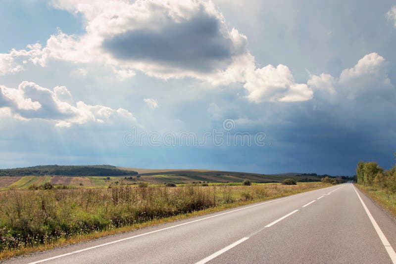 Empty road stock photo. Image of straight, middle, empty - 87500086