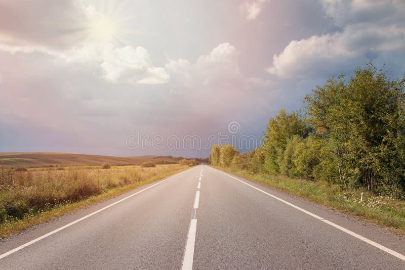 Empty road stock image. Image of landscape, middle, street - 87500101