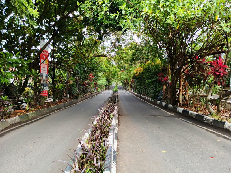 Empty Road on the Border of Bandung-Cimahi City Stock Image - Image of ...