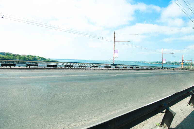 Empty road, bridge stock photo. Image of bridge, transport - 129735576