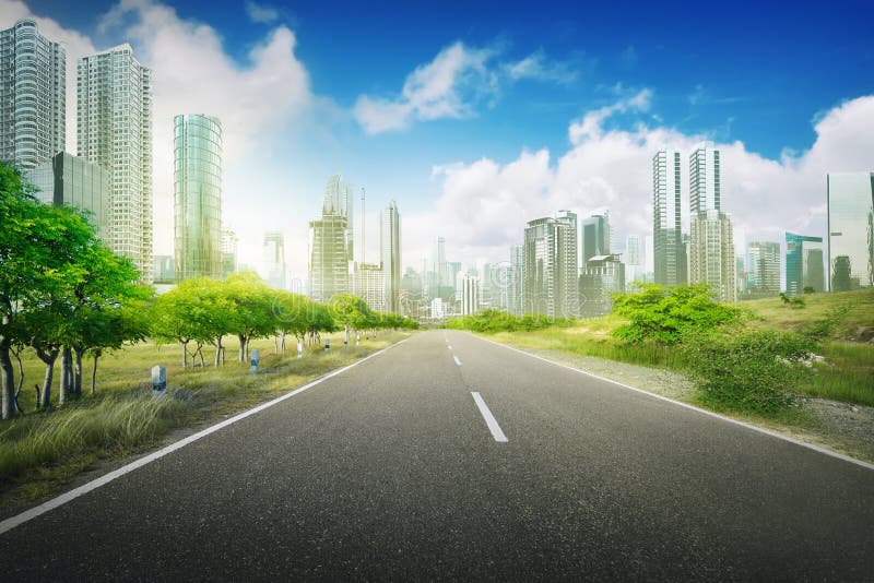 Empty road in the city stock image. Image of portal, outdoor - 76452833