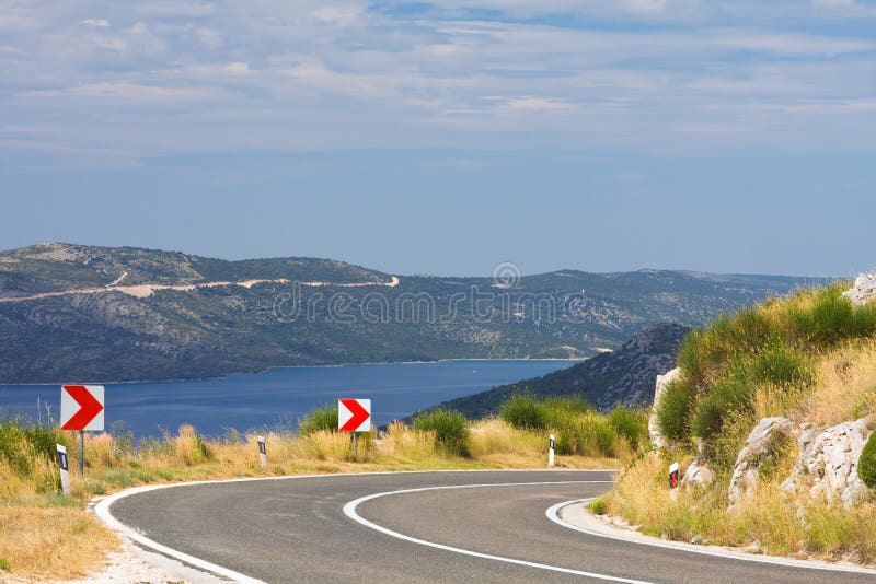 Empty Road Close To the Beautiful Seaside Stock Image - Image of ...