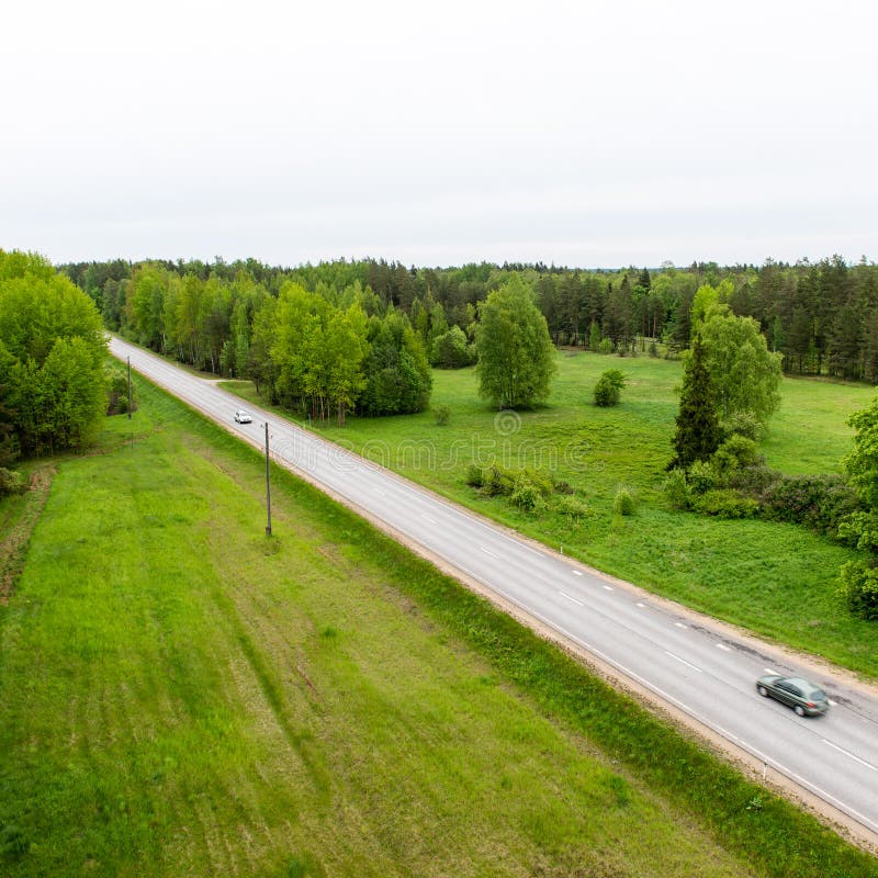 Empty Road in the Countryside Stock Photo - Image of grass, travel ...