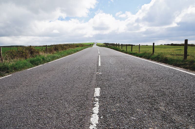 Empty road stock image. Image of blue, road, green, drive - 54646299