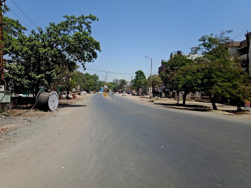 Empty Road Lock-down in India Editorial Stock Photo - Image of danger ...