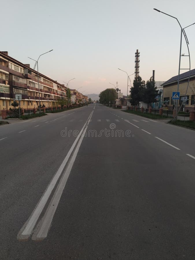 Empty road during lockdown stock image. Image of road - 205789259