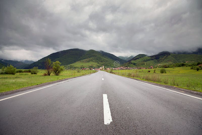 Empty road stock photo. Image of nature, country, road - 92413226