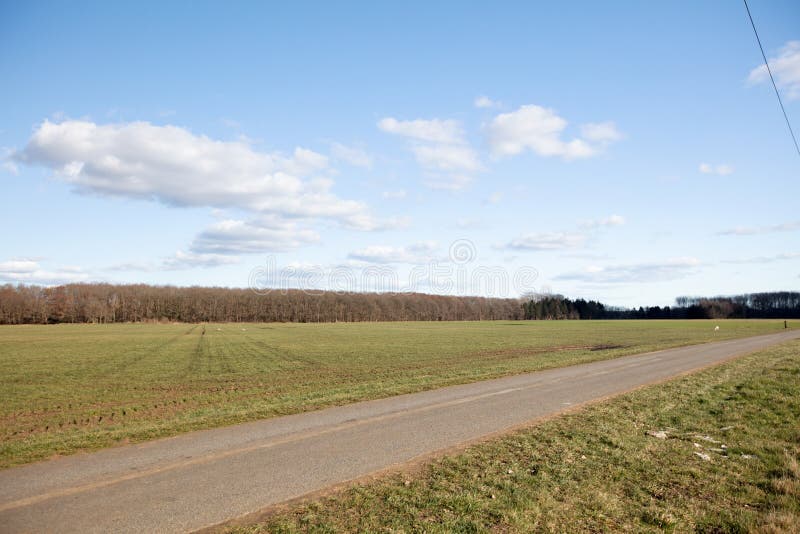 Empty Road in Rural Landscape Stock Image - Image of path, nature ...