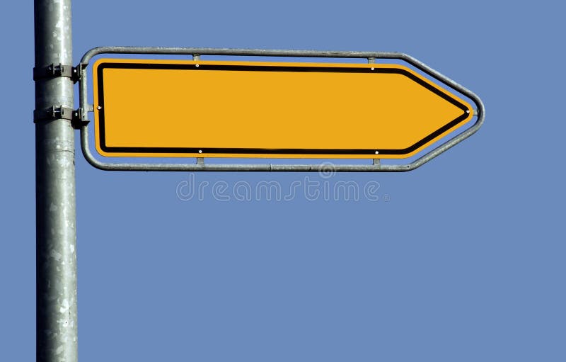 Empty road-sign arrow stock photo. Image of hint, directing - 2707362