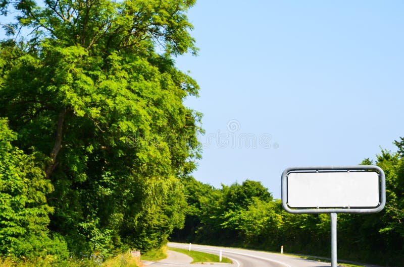 Empty road sign stock image. Image of blue, road, roadside - 32425563