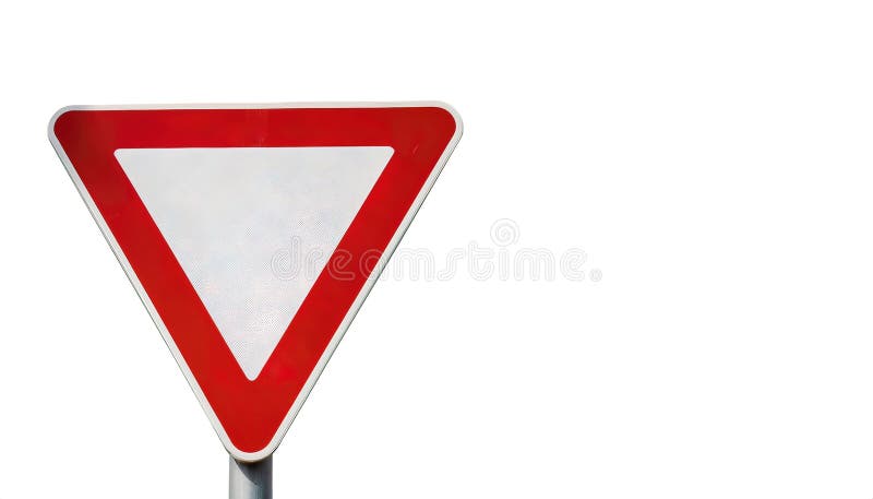 Empty Road Sign Give Way Isolated. Design Yield Triangular Icon ...