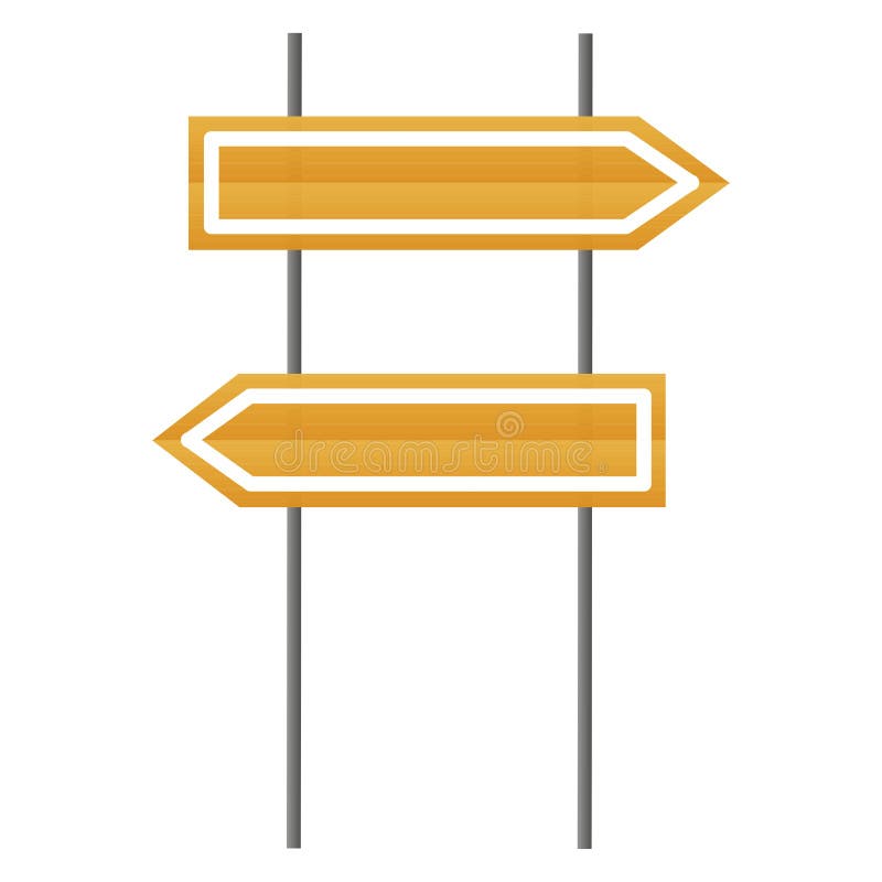 Empty Road Signs. Empty Highway. Blank Road Sign Boards. Vector ...
