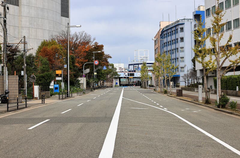 Empty Road in Suburbs of Osaka, Japan Stock Photo - Image of driveway ...