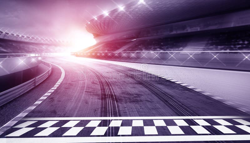 Empty Road Track Scene Background Stock Photo - Image of sport, start ...