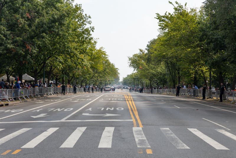 Empty Road at the West Indian Day Parade Carnival in Brooklyn ... Empty Road at the West Indian Day Parade Carnival in Brooklyn ...