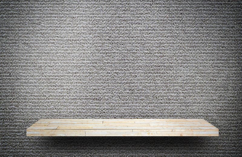 Rock Stone Shelf on Gray Carpet Background Stock Image - Image of wall ...
