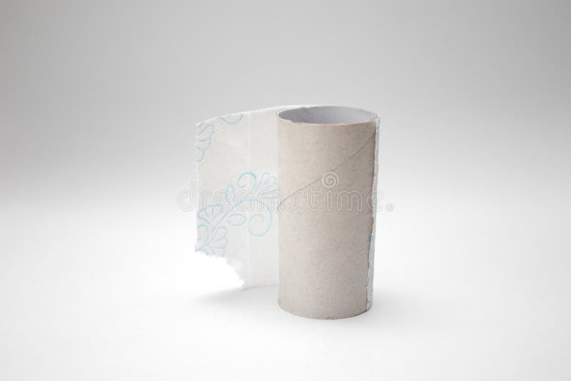Empty roll of toilet paper stock image. Image of panic - 217253175