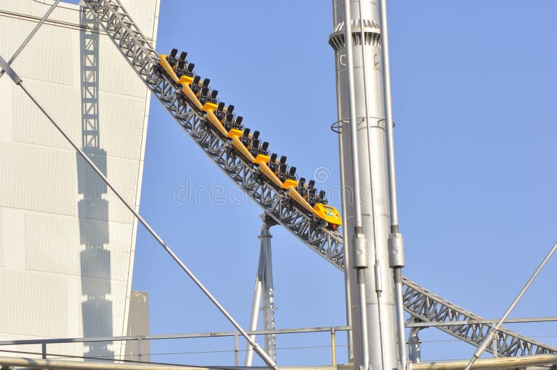 Empty roller coaster stock image. Image of rollover, amusement - 17194289